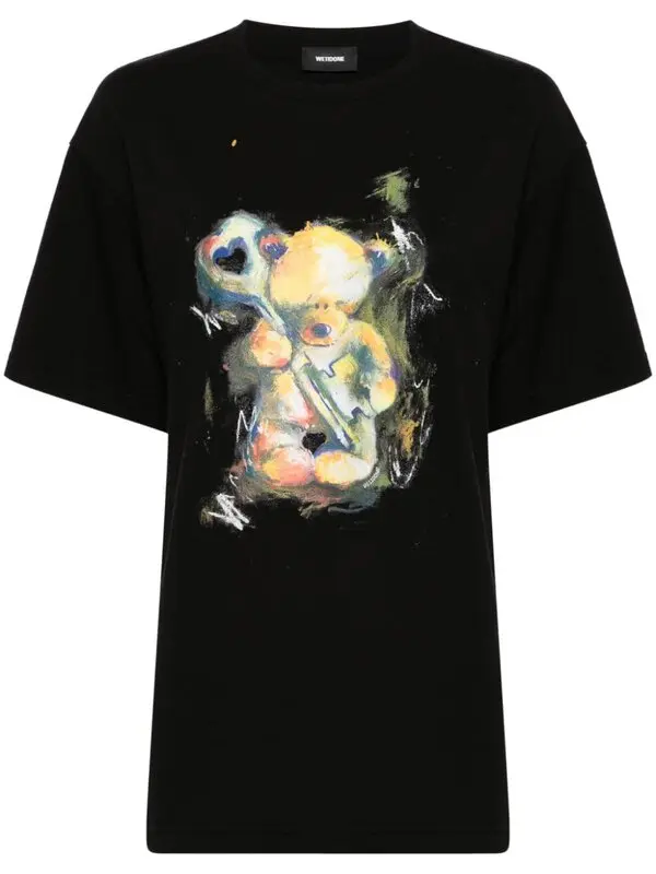 We11Done Teddy Printed T-shirt - Black
