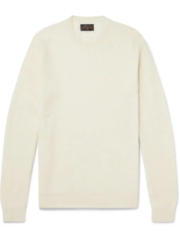 BEAMS Alpaca-blend Crewneck Sweater - Neutrals
