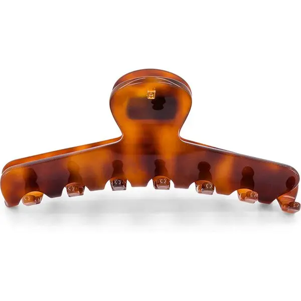 Alexandre De Paris Large Slender Claw Clip - Brown