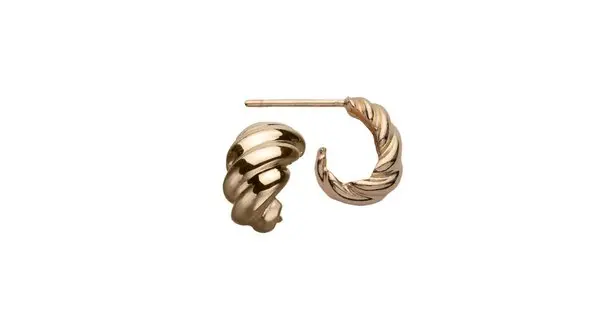 Jennifer Zeuner Jewelry Poppy Gold Vermeil Hoop Earrings - One-color