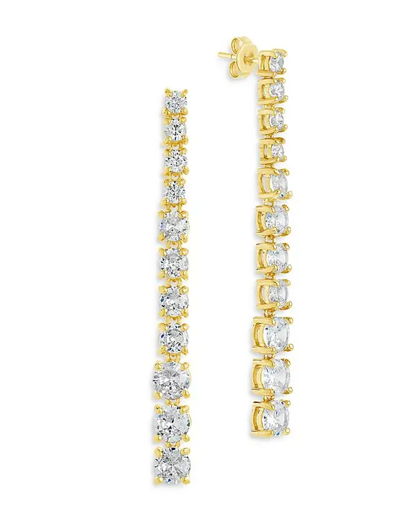 Sterling Forever Natasha Drop Stud Earrings