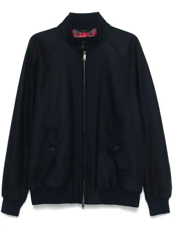 BARACUTA G9 Melton Bomber Jacket - Blue