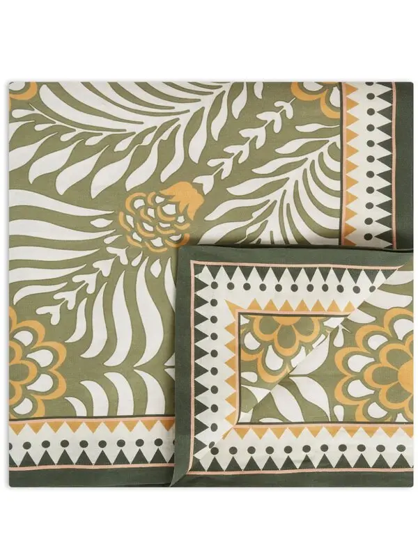 La DoubleJ Medium Tudor Tablecloth - Green