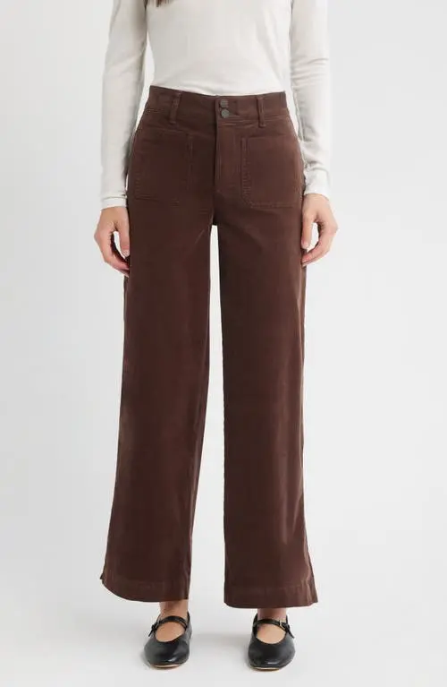 Wit & Wisdom Wide Leg Corduroy Pants - Cold Brew
