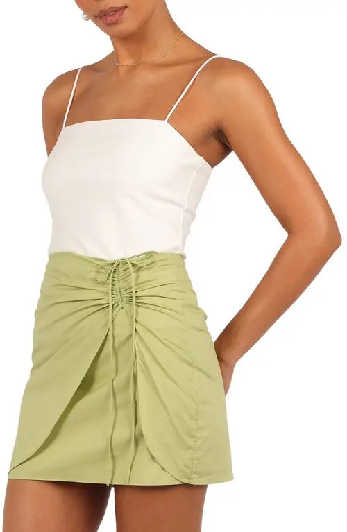 PETAL & PUP Mirha Ruched Mini Skirt