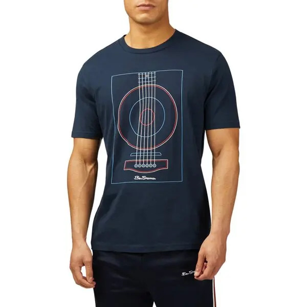 Ben Sherman Linear Guitar Organic Cotton Graphic T-shirt