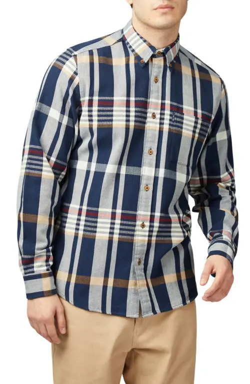 Ben Sherman Herringbone Plaid Button-down Shirt