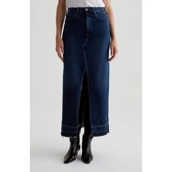 Ag Davina Denim Midi Skirt