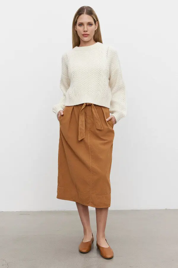 Velvet By Graham & Spencer Kennedy Corduroy Midi Skirt