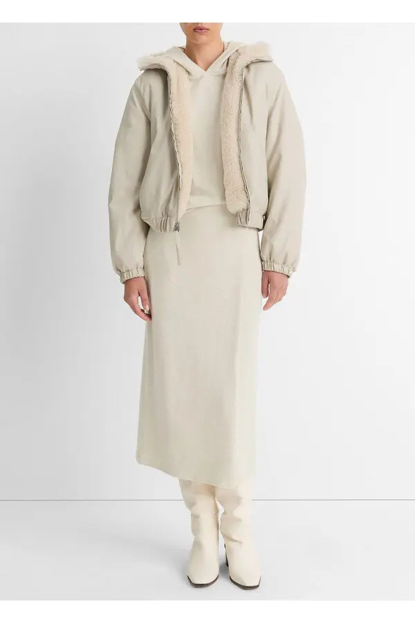 Vince Faux Fur-lined Bomber Jacket