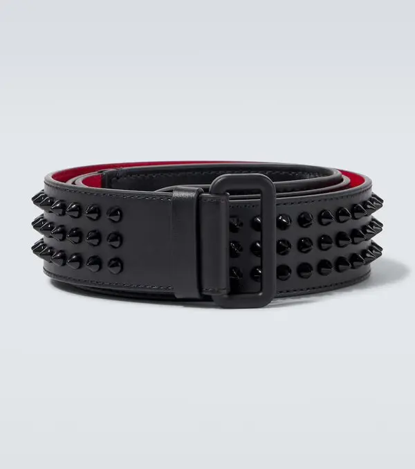 CHRISTIAN LOUBOUTIN Loubi Spiked Leather Belt