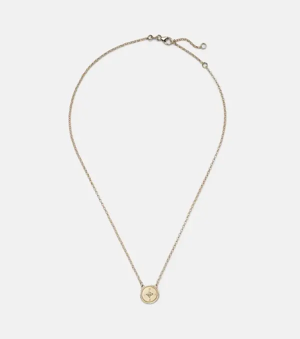 FOUNDRAE 18kt Internal Compass Pendant Necklace With Diamond