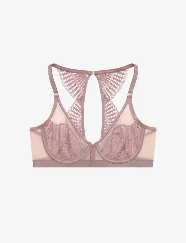 THIRDLOVE Fleur Lace Unlined Racerback Bra - Twilight