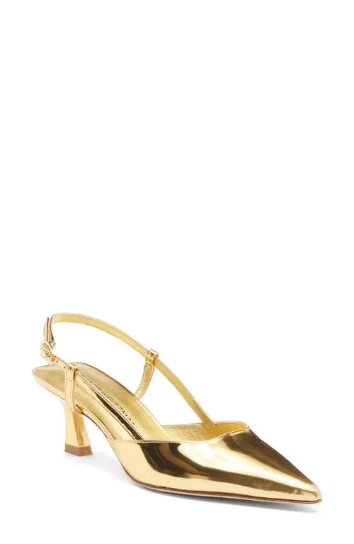 STUART WEITZMAN Vinnie 50 Slingback Pump - Gold