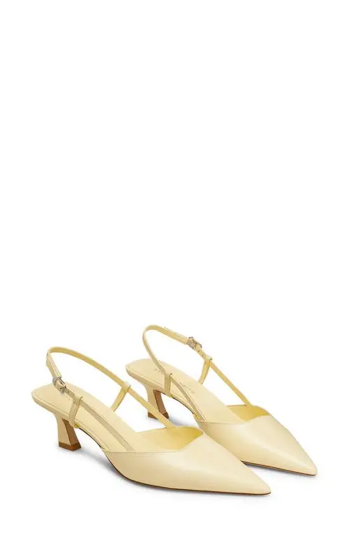 STUART WEITZMAN Vinnie 50 Slingback Pump - Lemon Chiffon