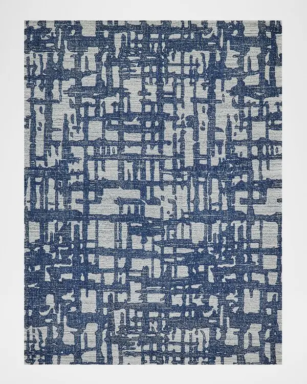 EXQUISITE RUGS Aspen Hand-tufted Rug - Navy/natural Gray