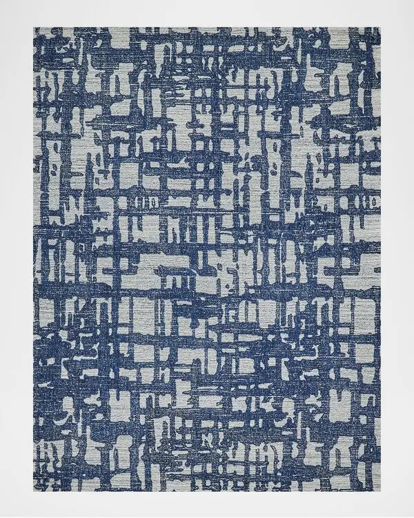 EXQUISITE RUGS Aspen Hand-tufted Rug - Navy/natural Gray