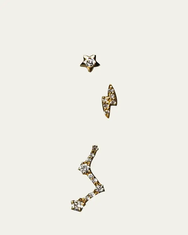 LARK & BERRY The Rockstar Left Ear Earring Set - Diamond