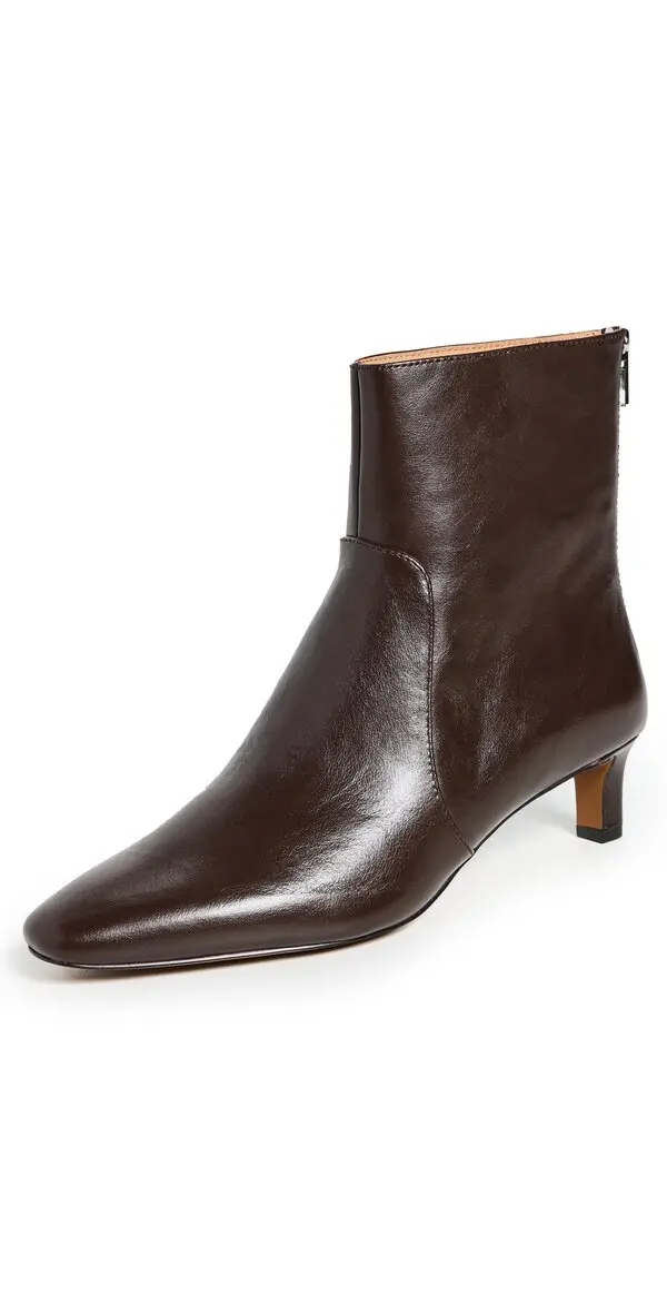 Madewell Dimes Kitten Heel Boots - Turkish Coffee