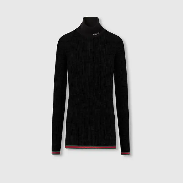Gucci Cashmere And Silk Blend Turtleneck Top