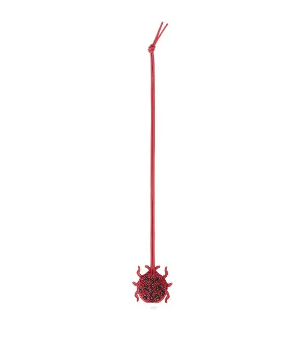 Loewe Beaded Ladybug Charm - Red