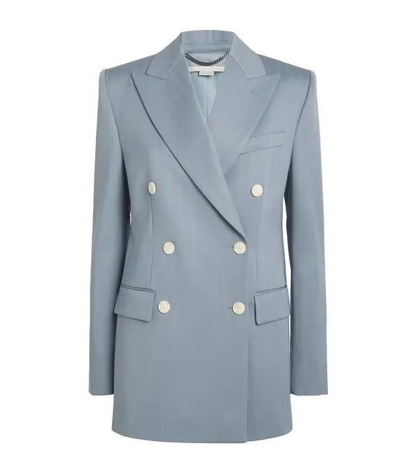Stella McCartney Wool Double-breasted Blazer - Blue