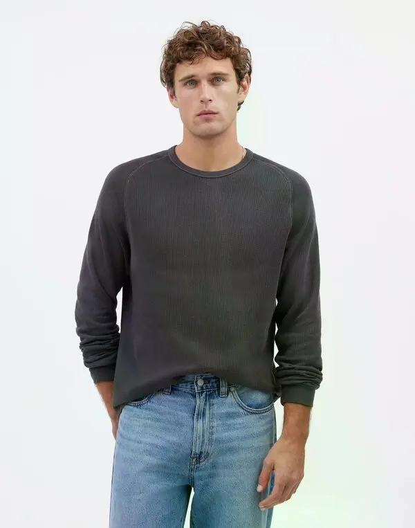 Madewell Long-sleeve Thermal Tee - Coal