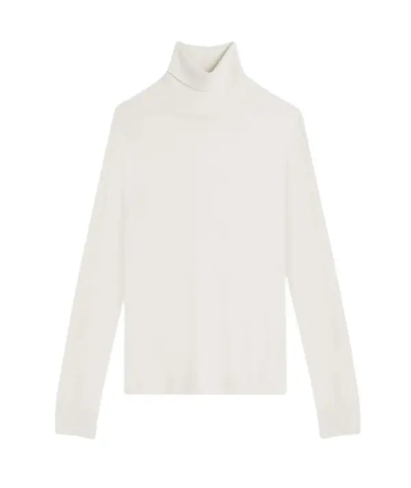 LESET James Turtleneck Top In Ivory - Parchment
