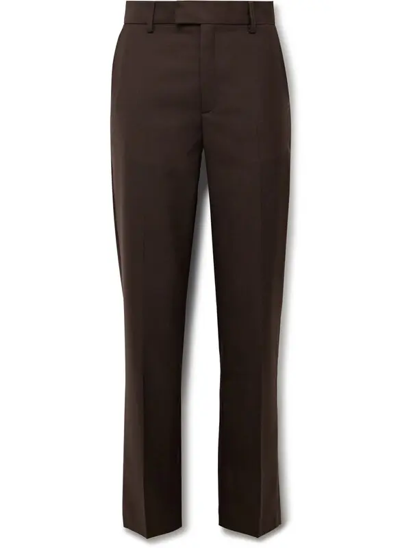 Séfr Mike Straight-leg Twill Trousers - Brown