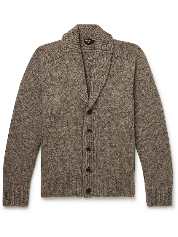 Zegna Shawl-collar Oasi Cashmere Cardigan - Brown