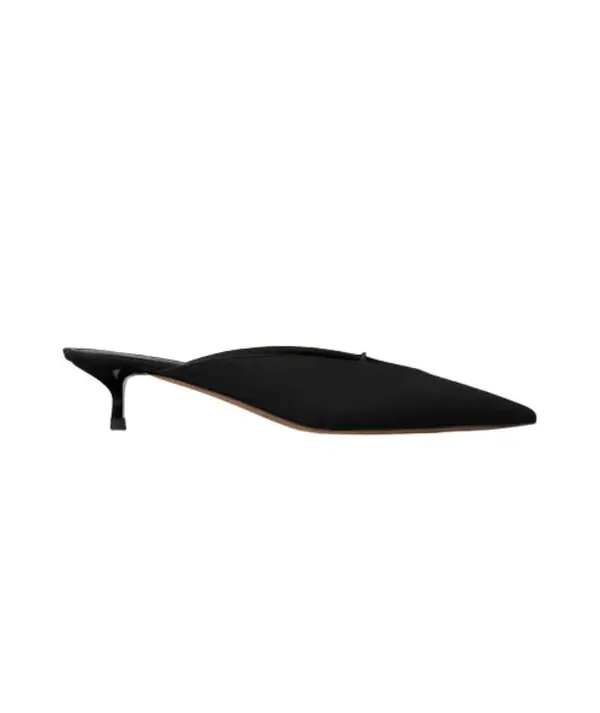 NEOUS Matar Satin Mules - Black