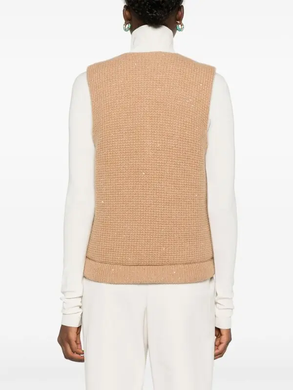 Fabiana Filippi Sequin-embellished Gilet - Neutrals