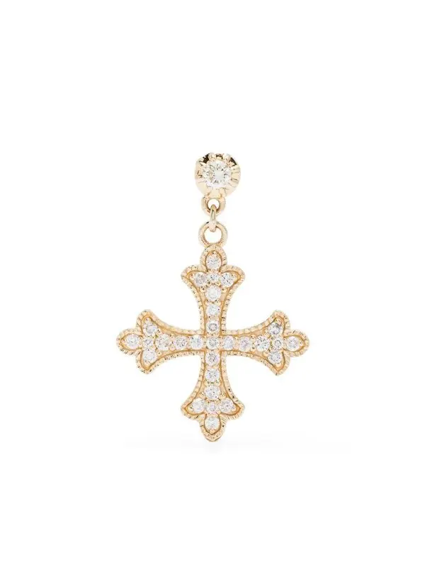 Jacquie Aiche 14kt Yellow Sophia Diamond Earring