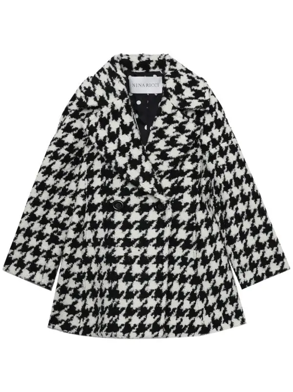 Nina Ricci Houndstooth Bouclé Coat