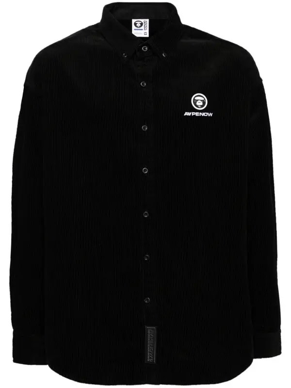AAPE BY *A BATHING APE® Logo-patch Corduroy Shirt