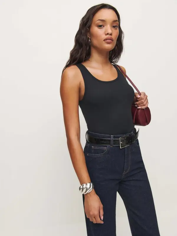 REFORMATION Olive Tank - Black