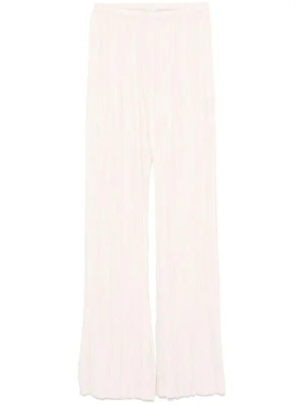 FORTE_FORTE Pleated Crepe Trousers - Ivory