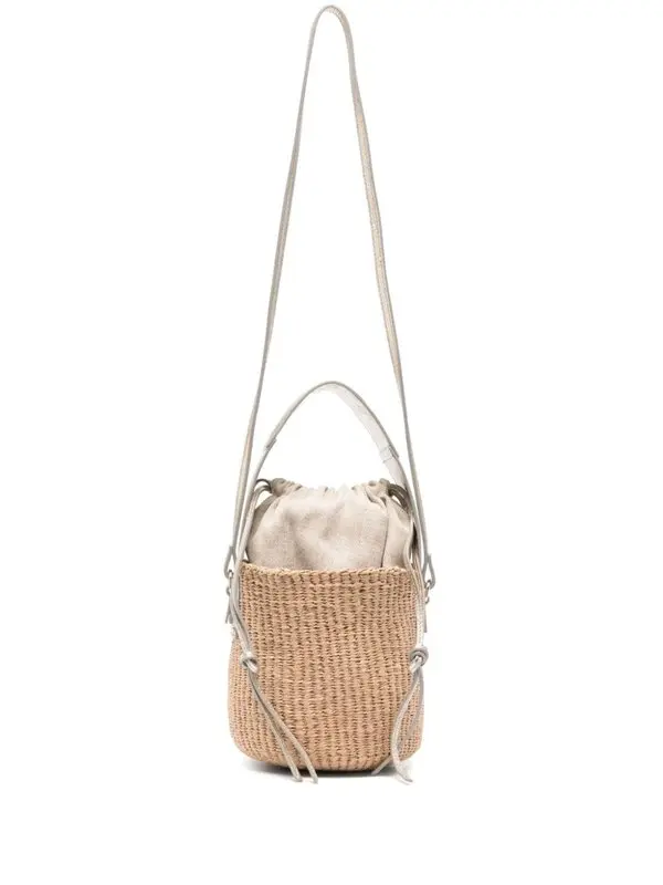 Buy Chloé Woody Small Raffia Bucket Bag - Beige At 13% Off | Editorialist