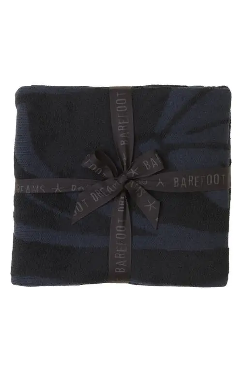 Barefoot Dreams Cozychic® Desert Bloom Throw Blanket - Dark Indigo/ Black
