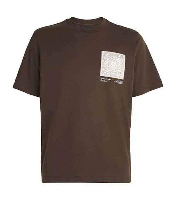 Amiri Ma Bandana Silk Applique Tee Shirt