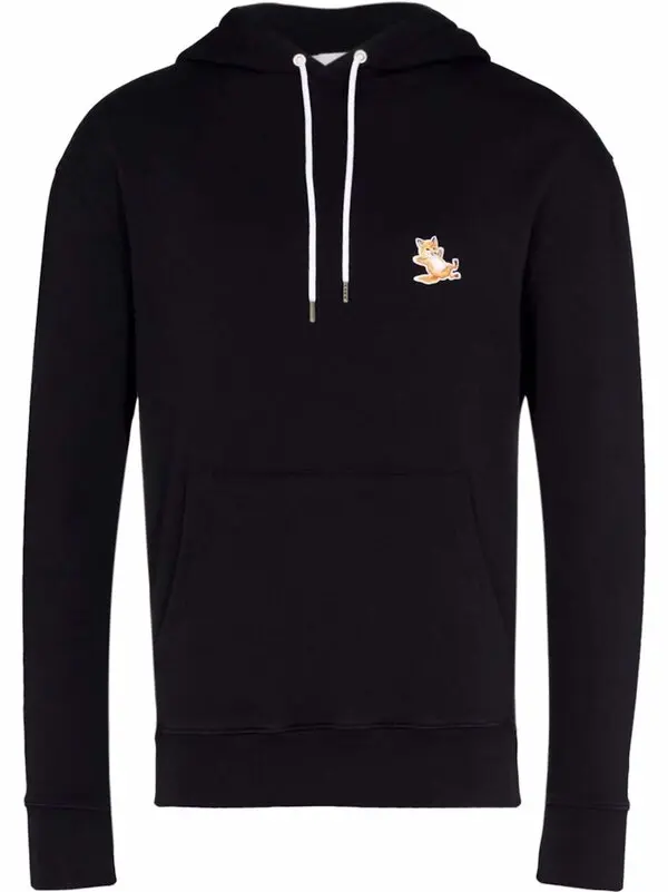 Maison Kitsuné Chillax Fox Patch Classic Hoodie - Black
