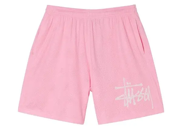 メンズ Stussy BIG basic mesh short plum XL 新品