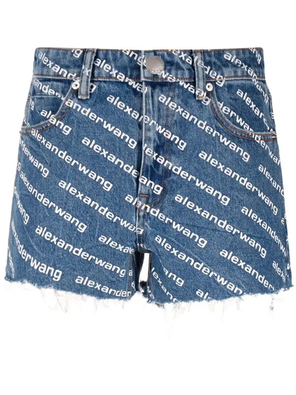 Alexander Wang Bite Shorts - Deep Blue/white