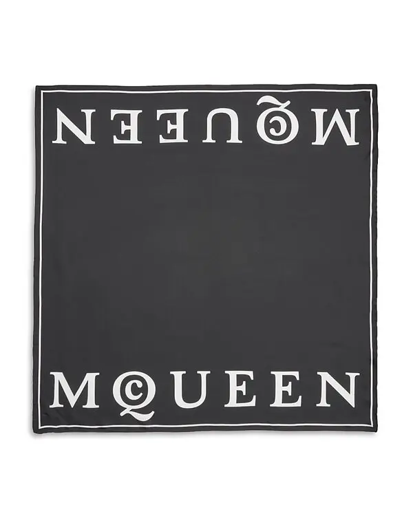 Alexander McQueen Branding Silk Scarf
