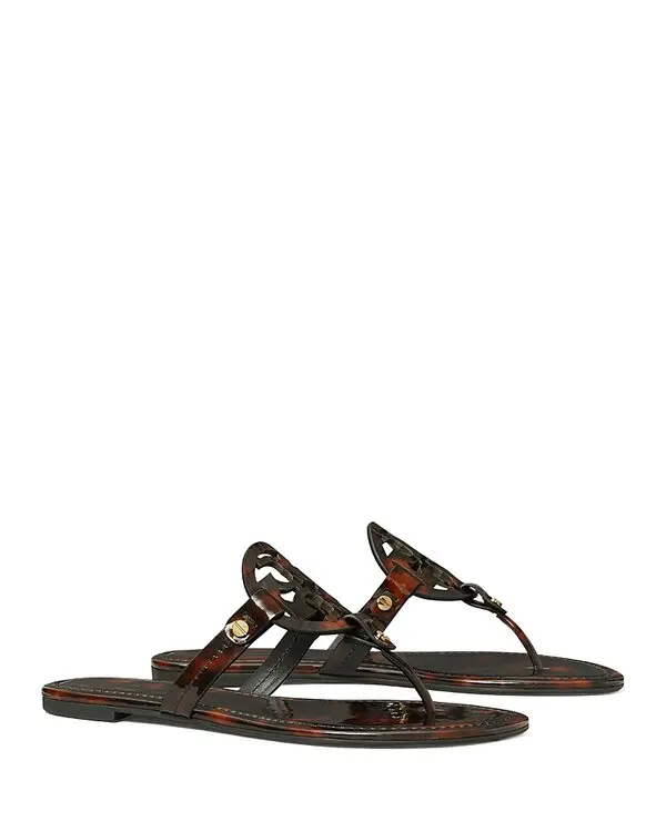 Tory Burch Miller Slide Sandals - Tortoise
