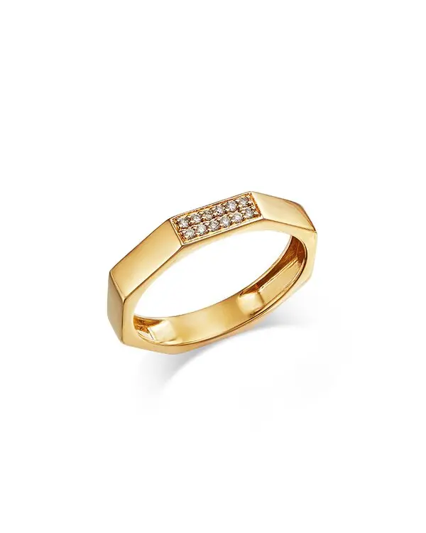 Bloomingdale'S Diamond Geometric Band In 14k Yellow