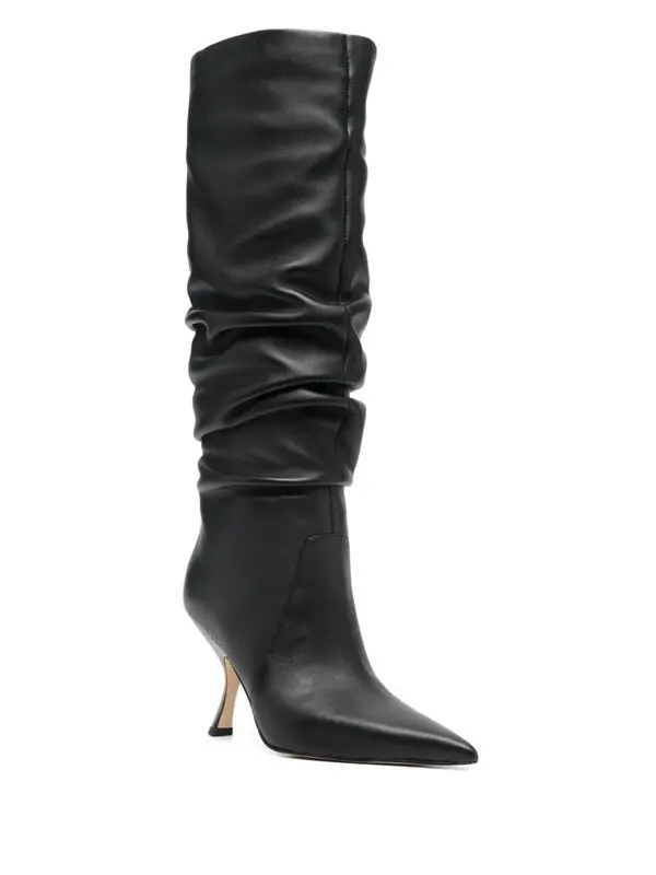 Michael Kors 90mm Draped Leather Boots