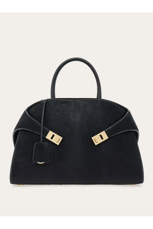 FERRAGAMO Hug Handbag - Black