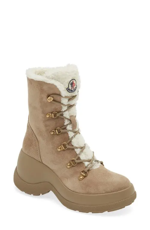 Moncler Resile Trek Faux Shearling Trim Bootie