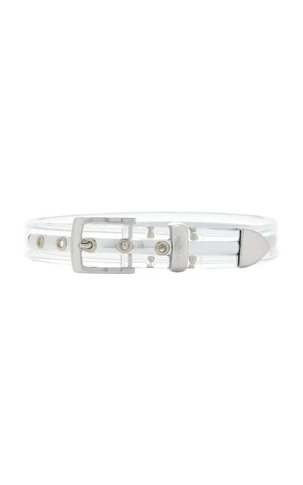 Brandon Maxwell Metal-detailed Pvc Belt - Silver